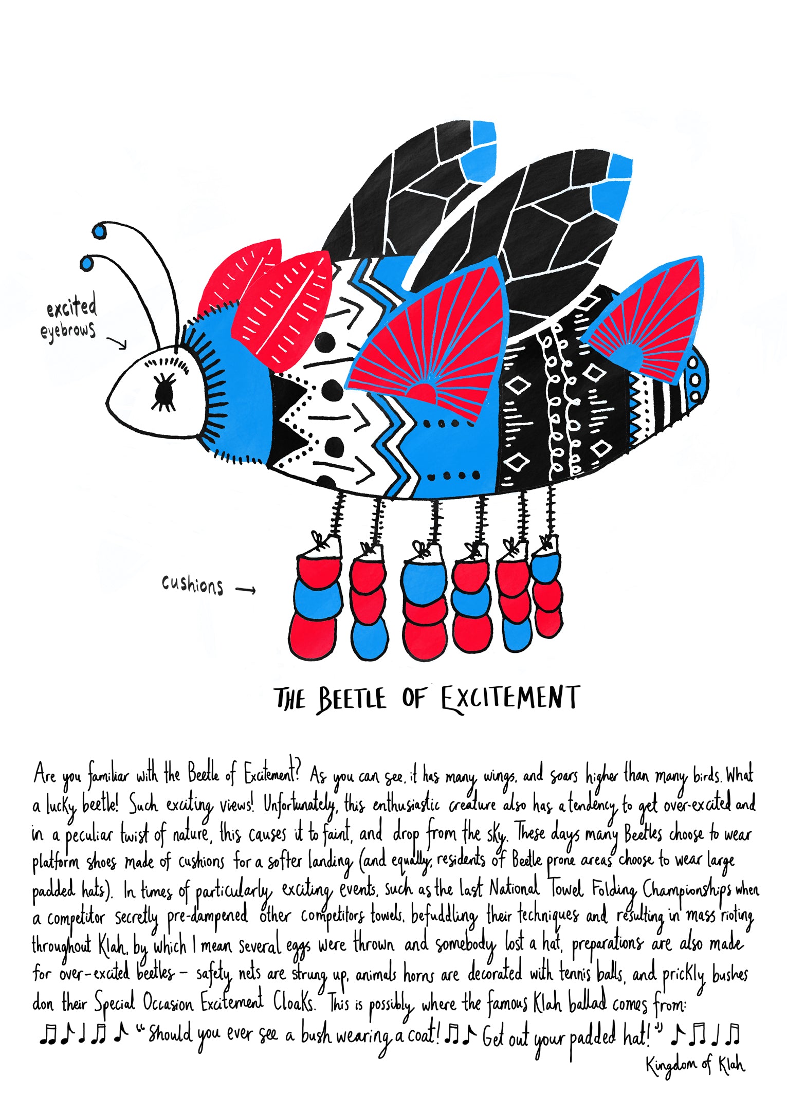 The Beetle of Excitement A3 Print – KINGDOM OF KLAH